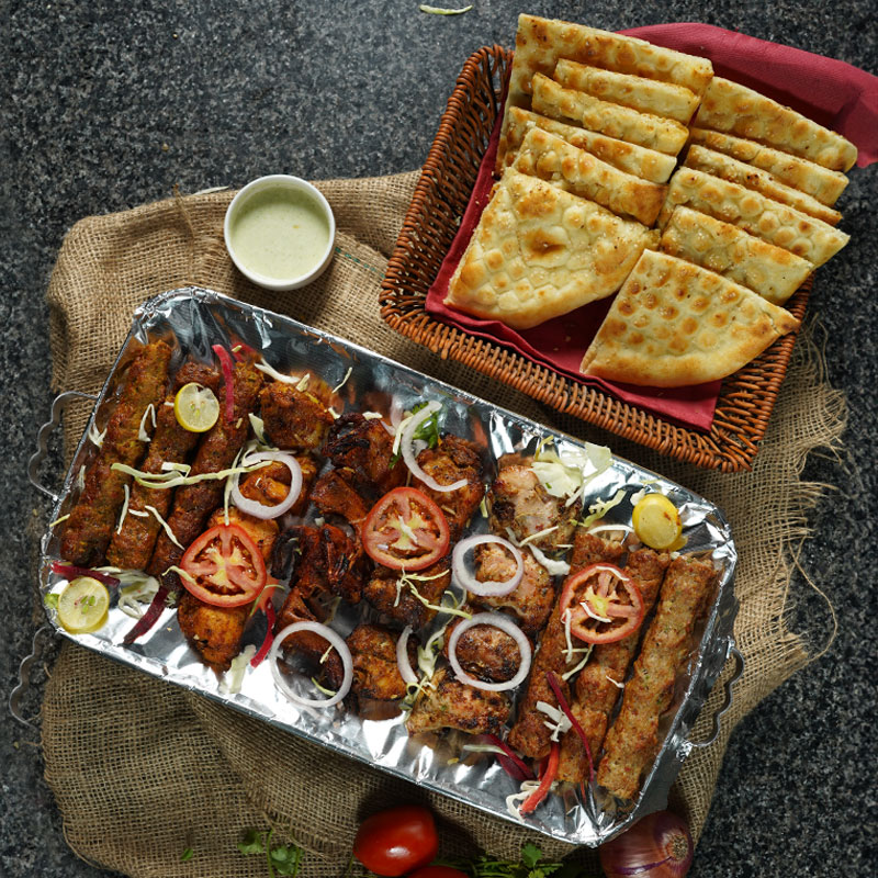 Grill Platter (Naan Basket & Raita) - Jazeera Foods